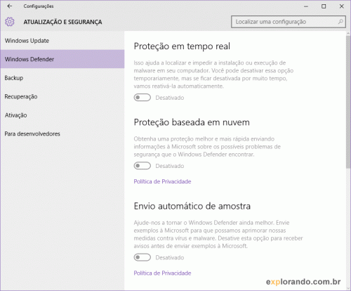 Como desativar o Windows Defender no Windows 10 | Explorando